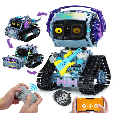 STEM Robot Building Set, 3 in 1 Remote & App-Controlled Robotic Toys ...