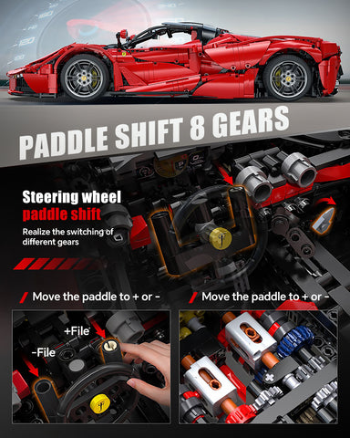 1: 8 LaFerrari C6 Sportcar Building Set, Fully Detailed Simulation, The ...