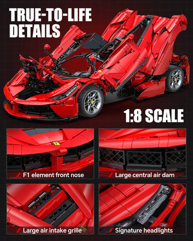 1: 8 LaFerrari C6 Sportcar Building Set, Fully Detailed Simulation, The ...