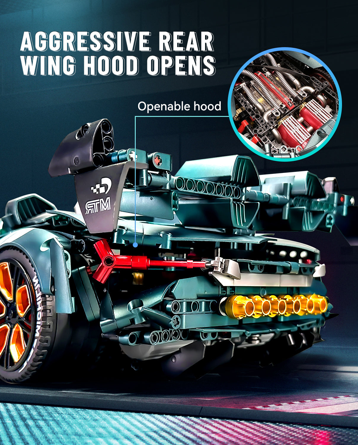 1: 8 Lamborghini TP90 Sports Car Building Sets with Electric Suspensio ...