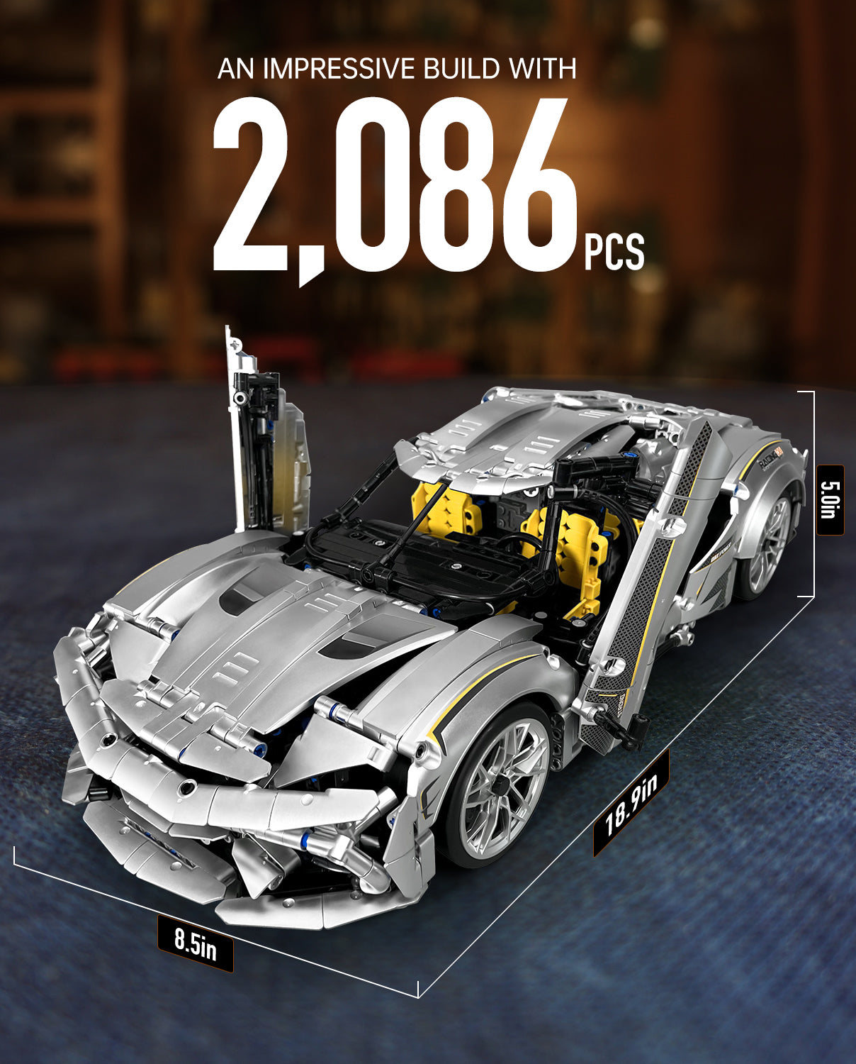 1:10 Silver Koenigsegg Sets (2086Pcs) – BAV BRICK