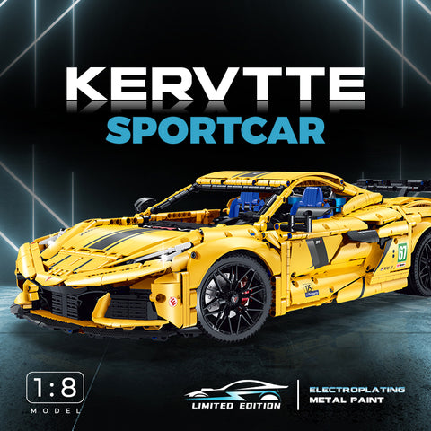 1: 8 Corvette C8 Supercar Building Sets with Remote Control, Electric ...