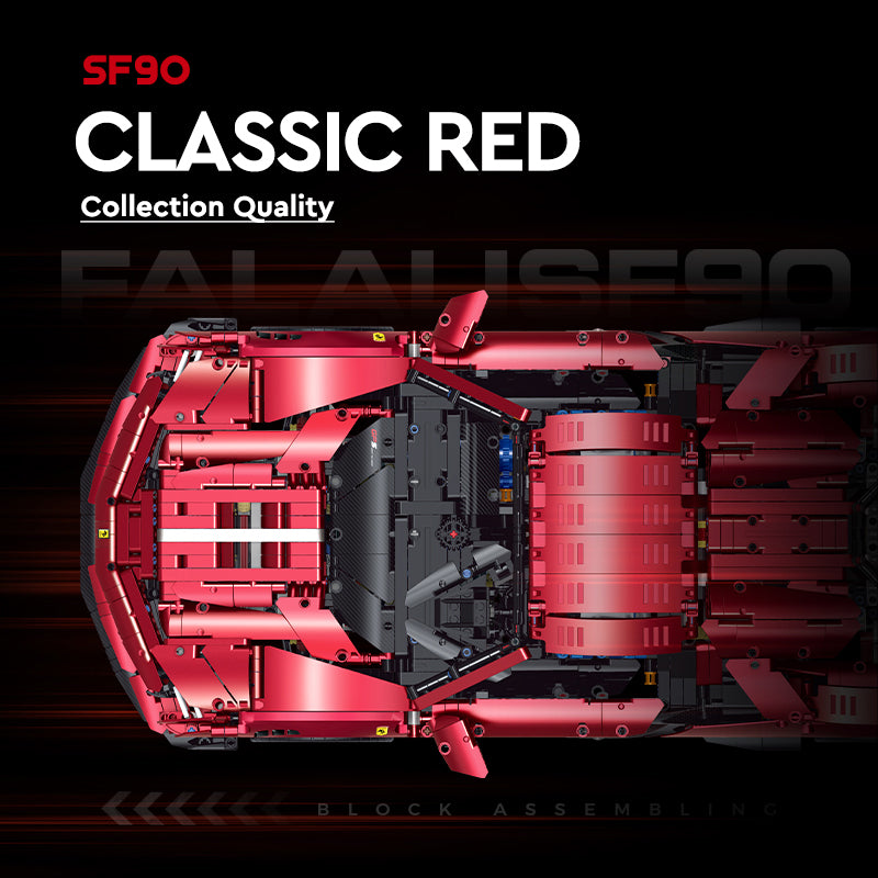 1: 8 Ferrari SF90 Sportcar Building Sets with Remote Control, Electric ...