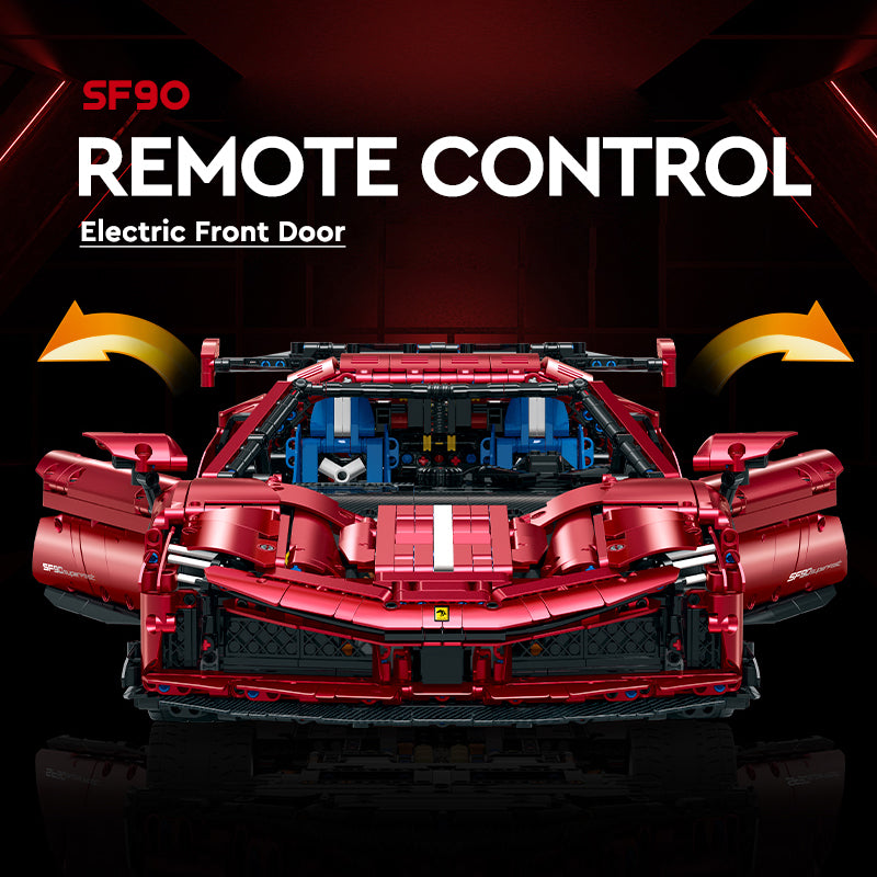 1: 8 Ferrari SF90 Sportcar Building Sets with Remote Control, Electric ...